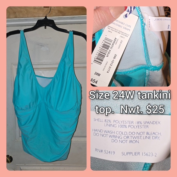 Swim | Womens Turquoise Tankini Top | Poshmark